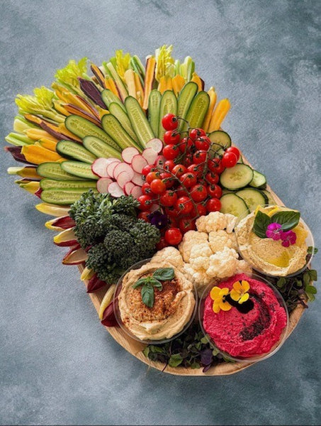 Farmers Market Crudité and Hummus Board – Graze and Feast